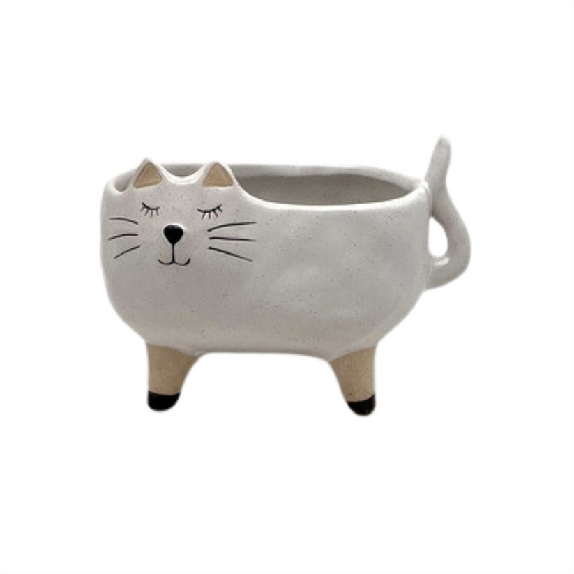 16cm Ceramic Cat Pot