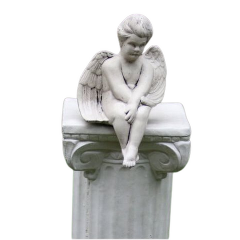 Small Angel Sitting On Ledge Statue